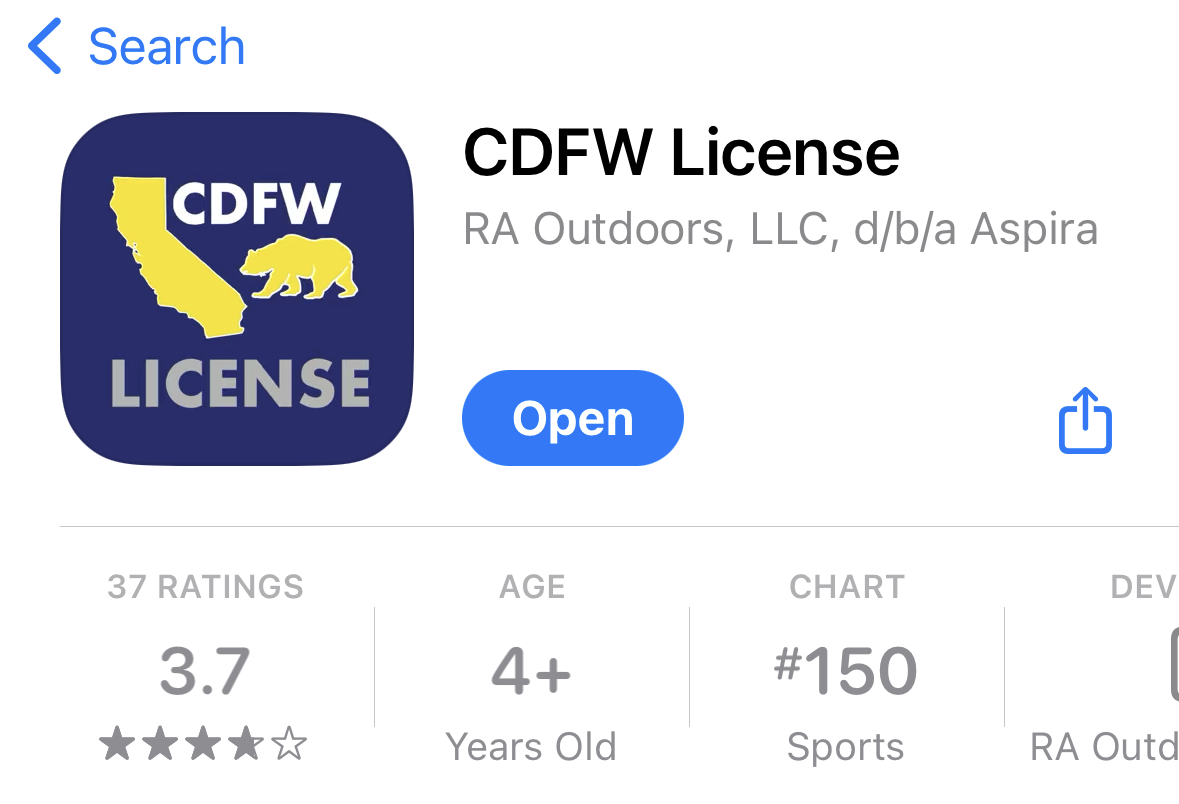 CDFW Launches Digital California Fishing License App